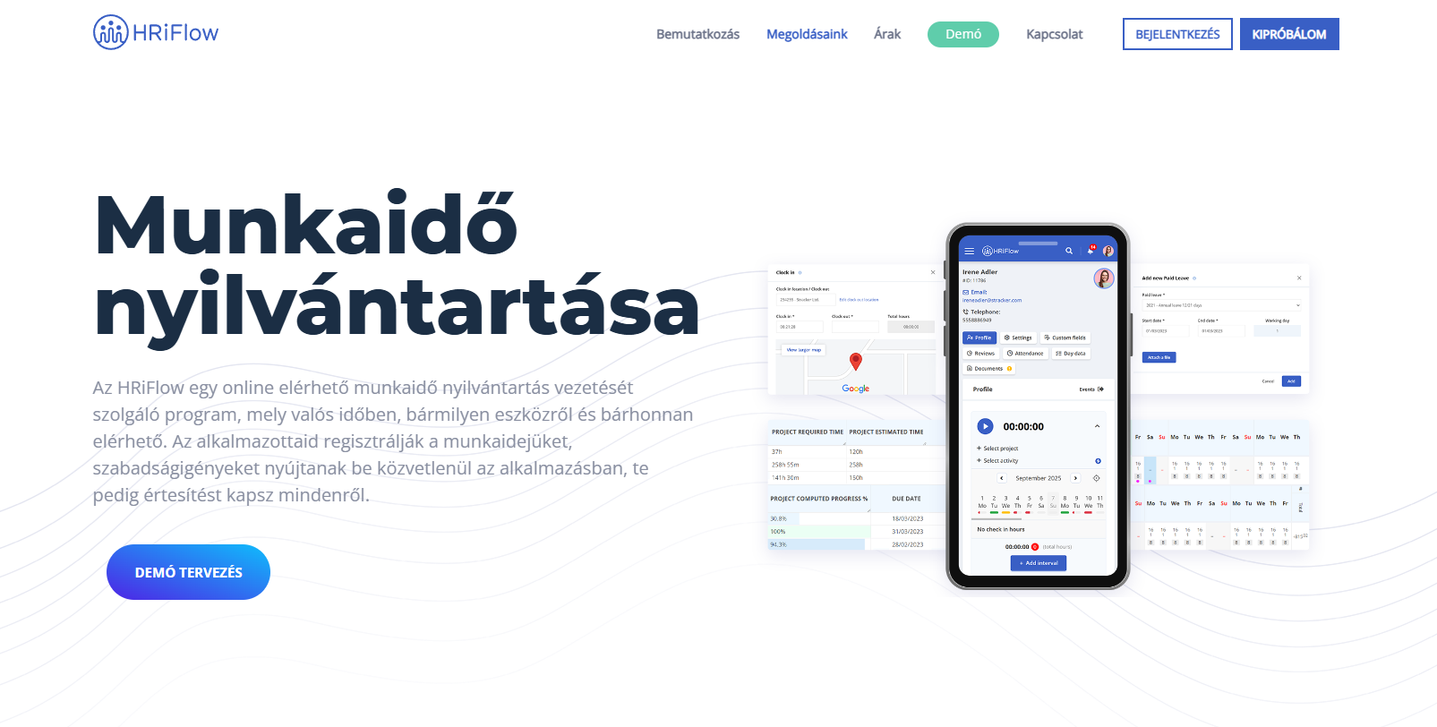 Munkaidő nyilvántartása | HRiFlow